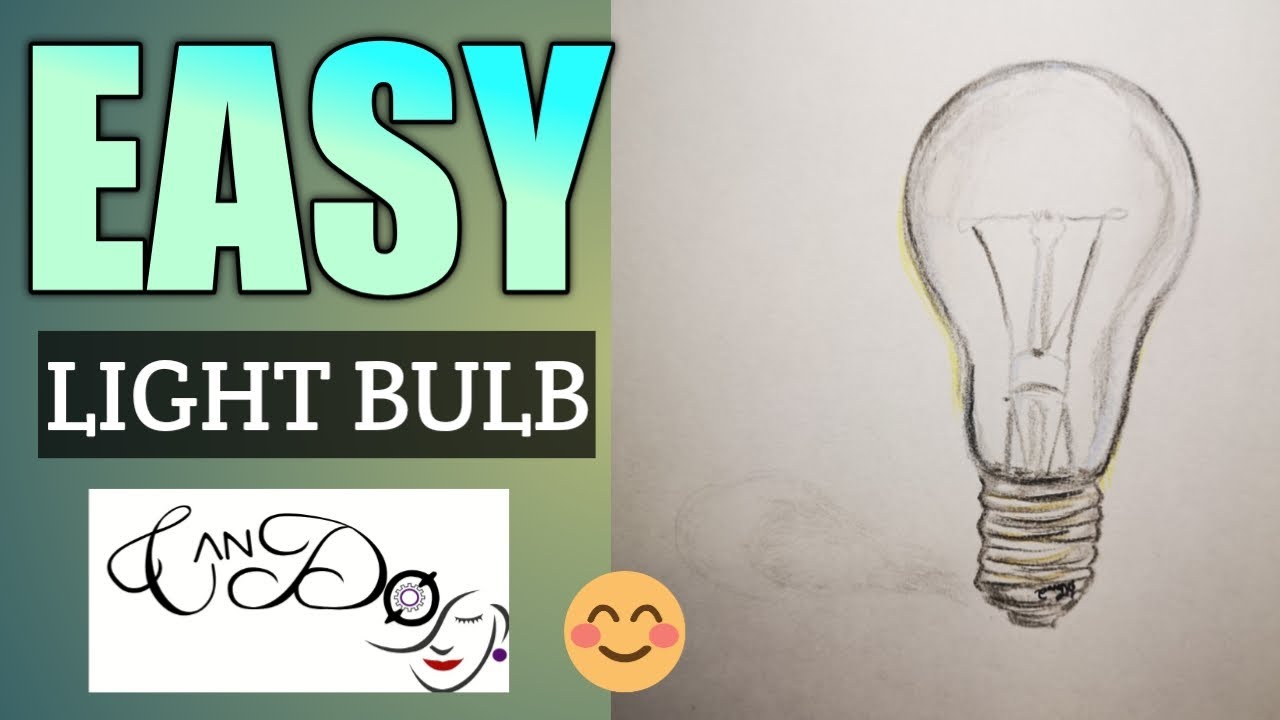 How To Draw A Light Bulb Easy Step By Step