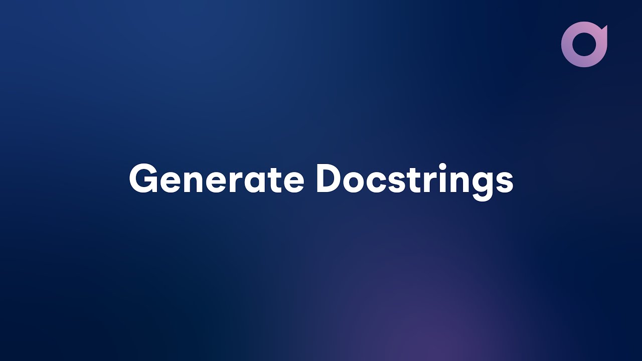 Tutorial 2 Generate Docstrings Docify Ai Youtube