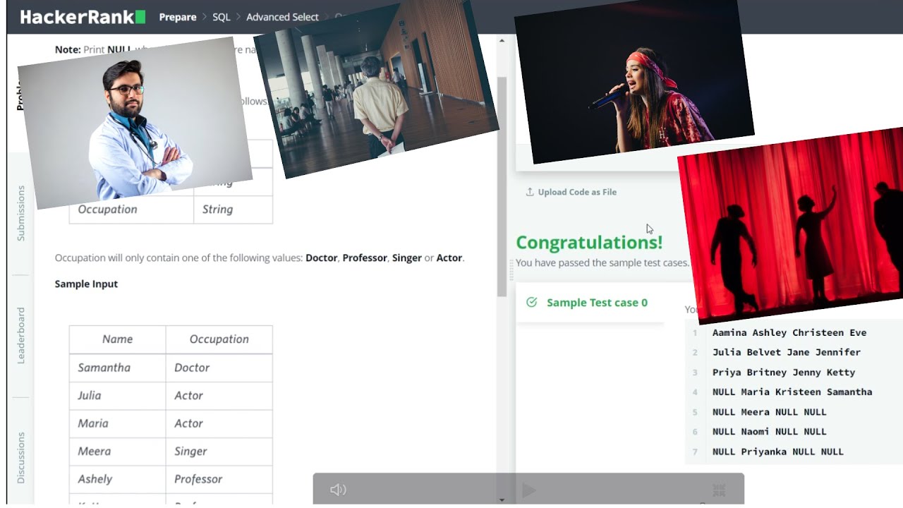 Occupations Problem Hackerrank Sql Solutions Medium Youtube
