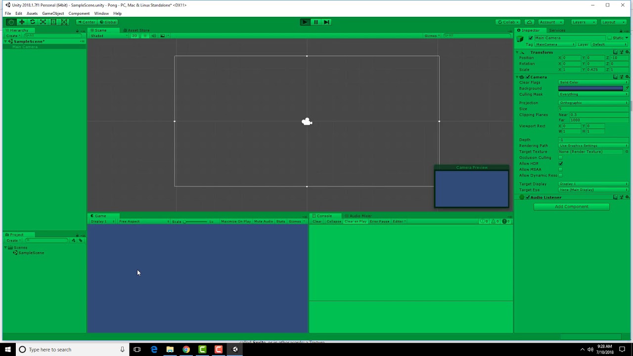 Pong Part 1 Unity Youtube