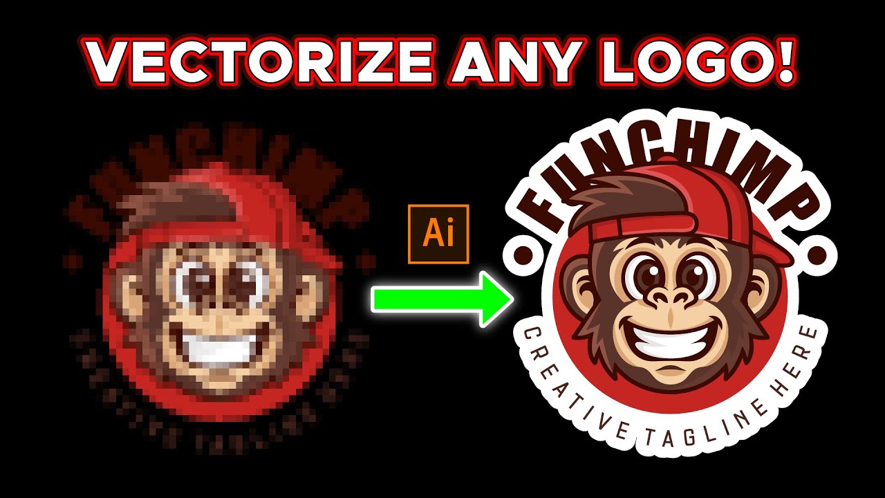 How To Vectorize Any Logo Full Adobe Illustrator Tutorial Youtube
