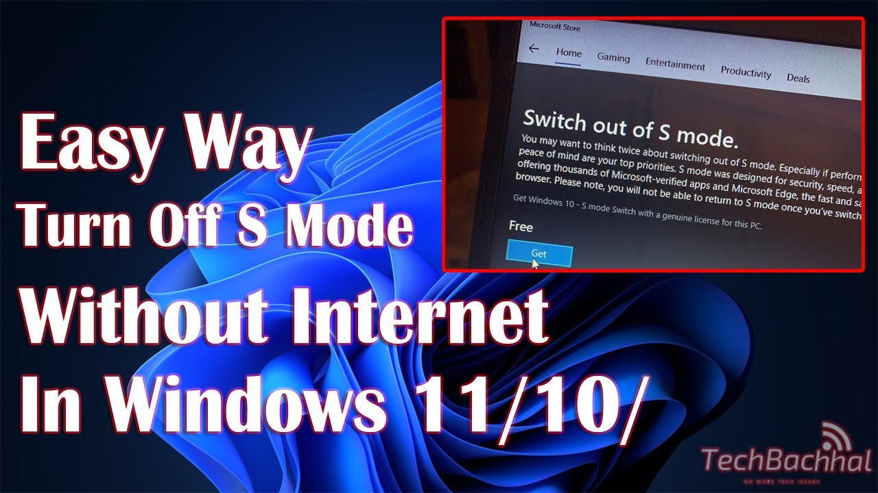 Turn Off S Mode Without Internet In Windows 11 10 How To Disable S