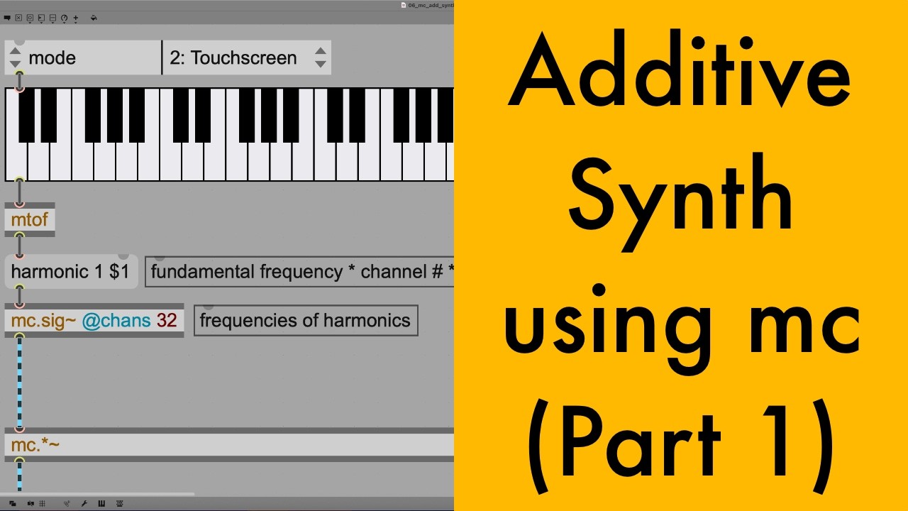 Additive Synth Using Mc Part 1 Max Msp Tutorial Youtube
