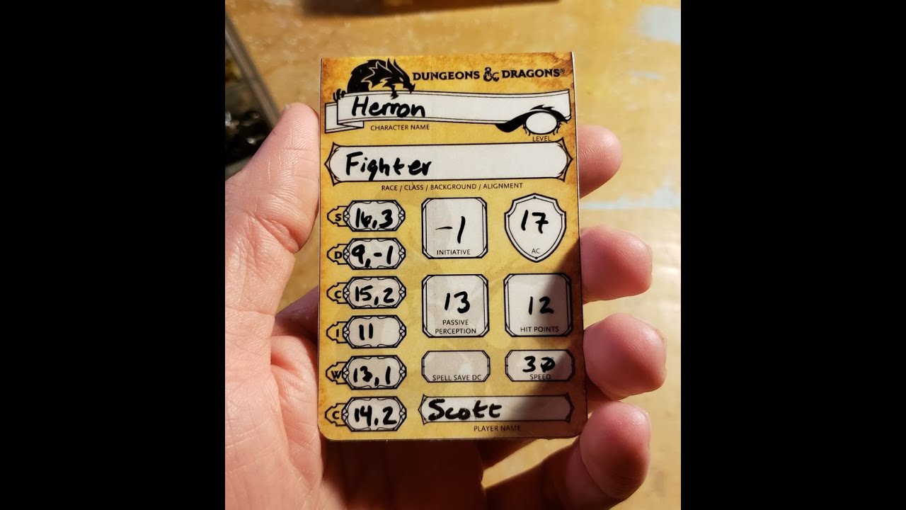 Diy D D Combat Initiative With Character Monster Tent Cards Youtube