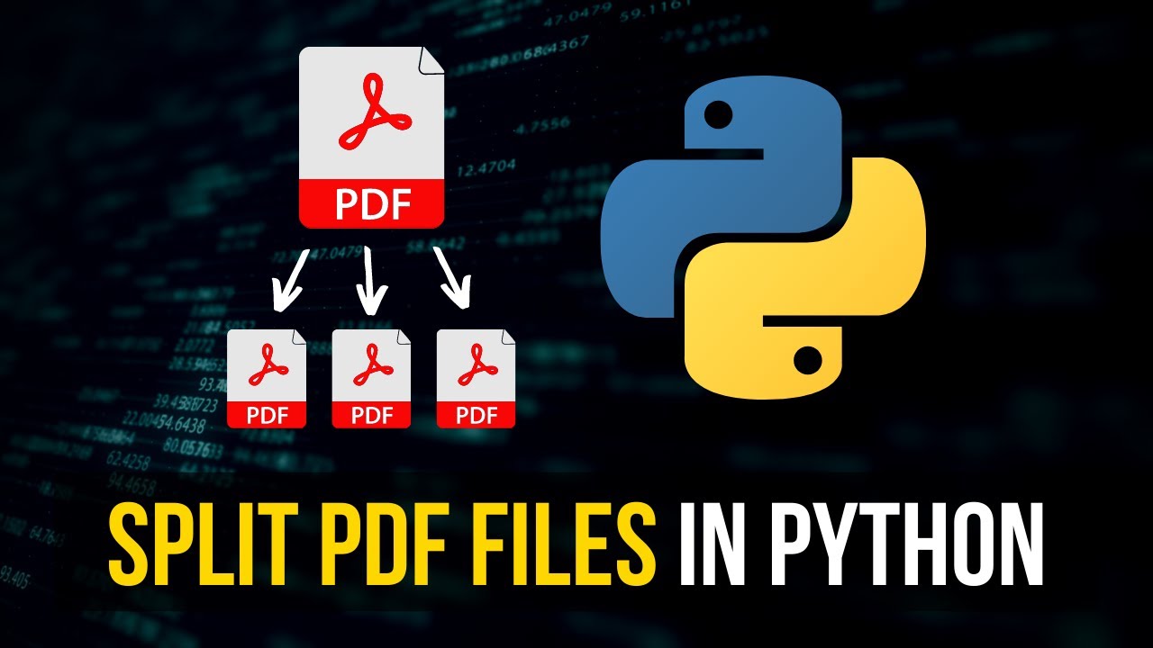 Splitting Pdf Files With Python Youtube