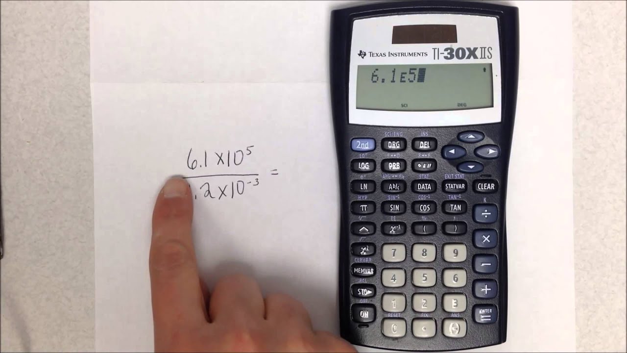 Scientific Notation On The Ti30x Iis Youtube