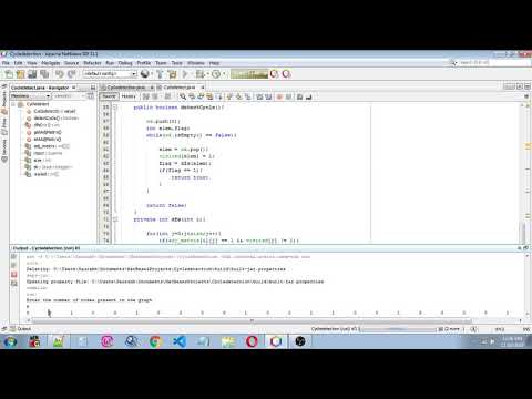 Cycle In Undirected Graph Using Dfs Java Program Youtube