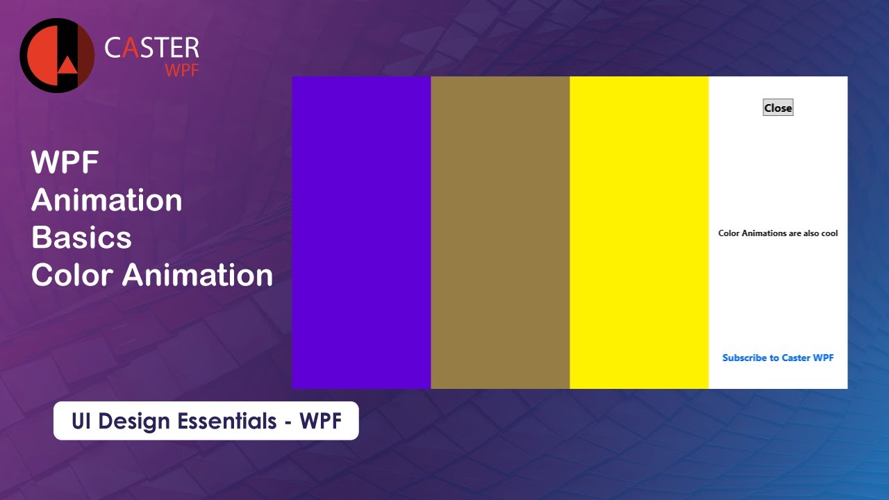 Wpf Animations Basics Color Animation Youtube