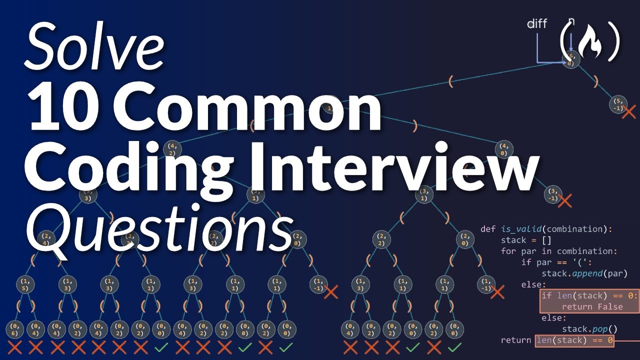 10 Common Coding Interview Problems Solved Youtube