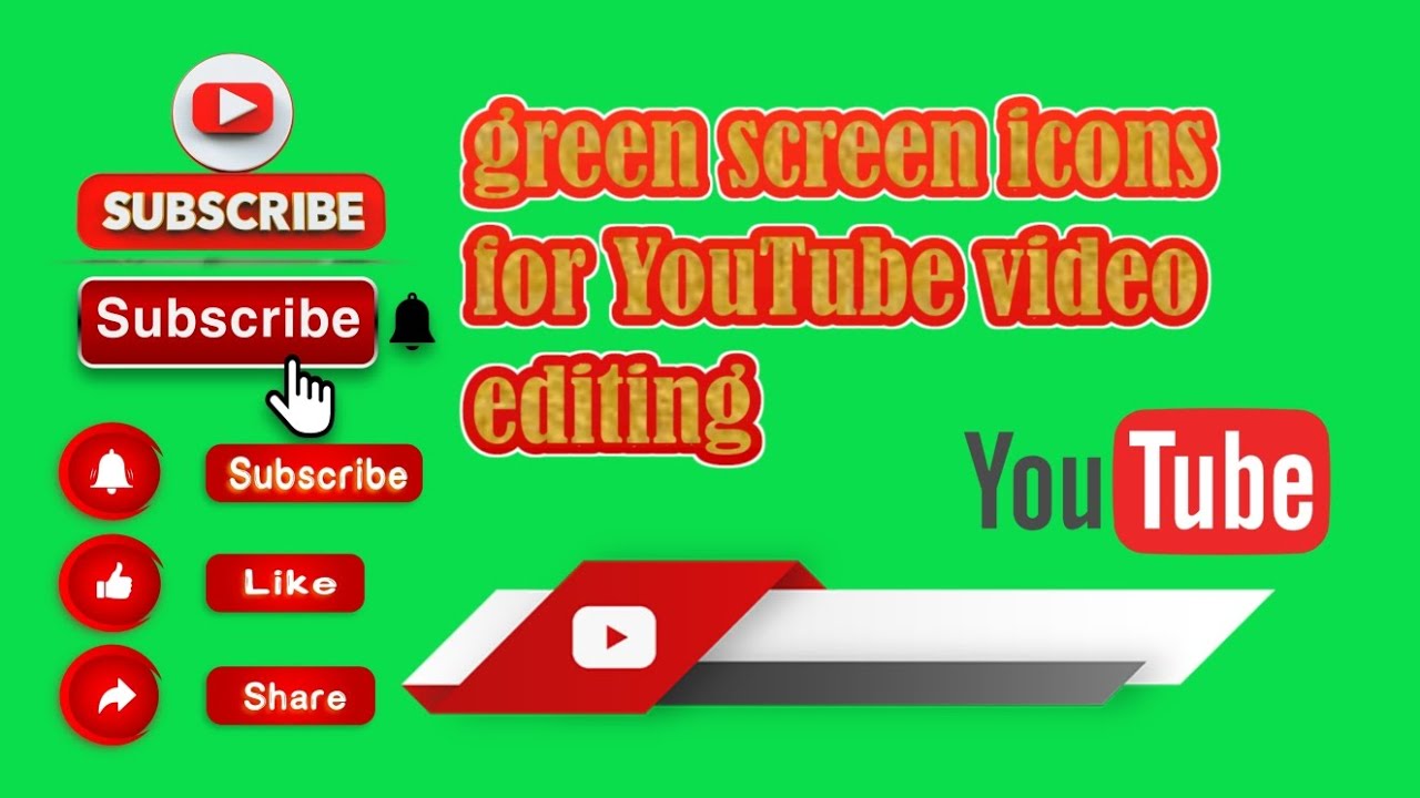 Green Screen Icons For Youtube Video Editing Youtube