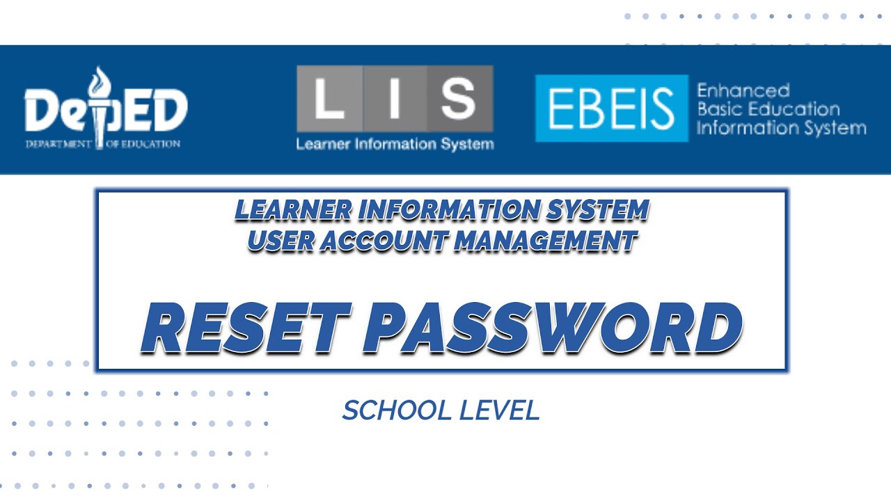 Tutorial On The Process Of Resetting Password In Learner Information
