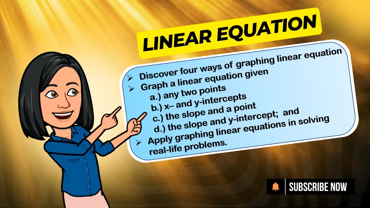 Graphing Linear Equation Youtube
