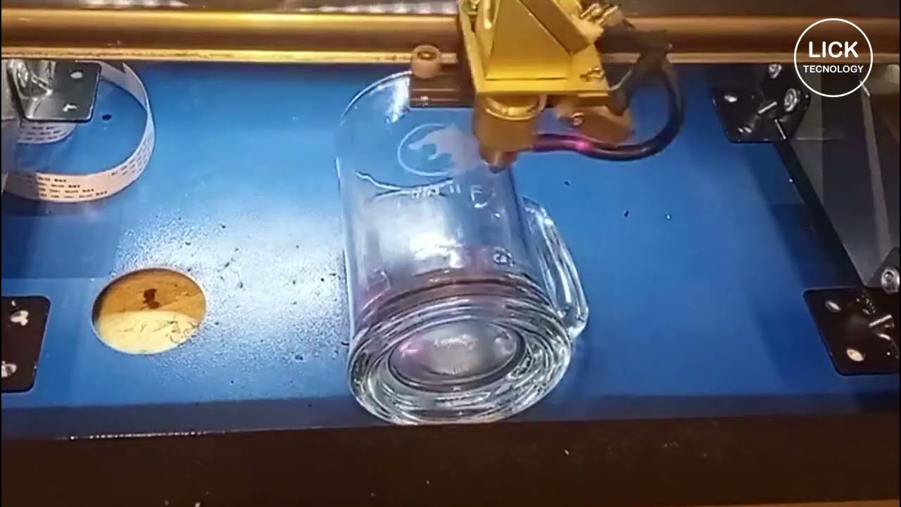 Grabado En Vidrio Con Una Máquina Láser Youtube