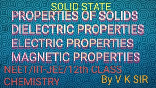 Solid State Properties Of Solids Electric Properties Ma Doovi