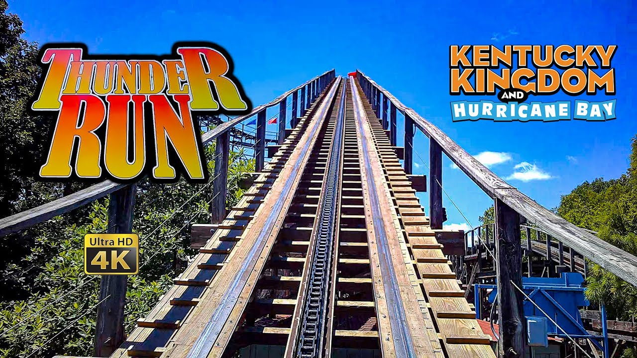 2022 Thunder Run Roller Coaster On Ride Front Seat 4k Pov Kentucky