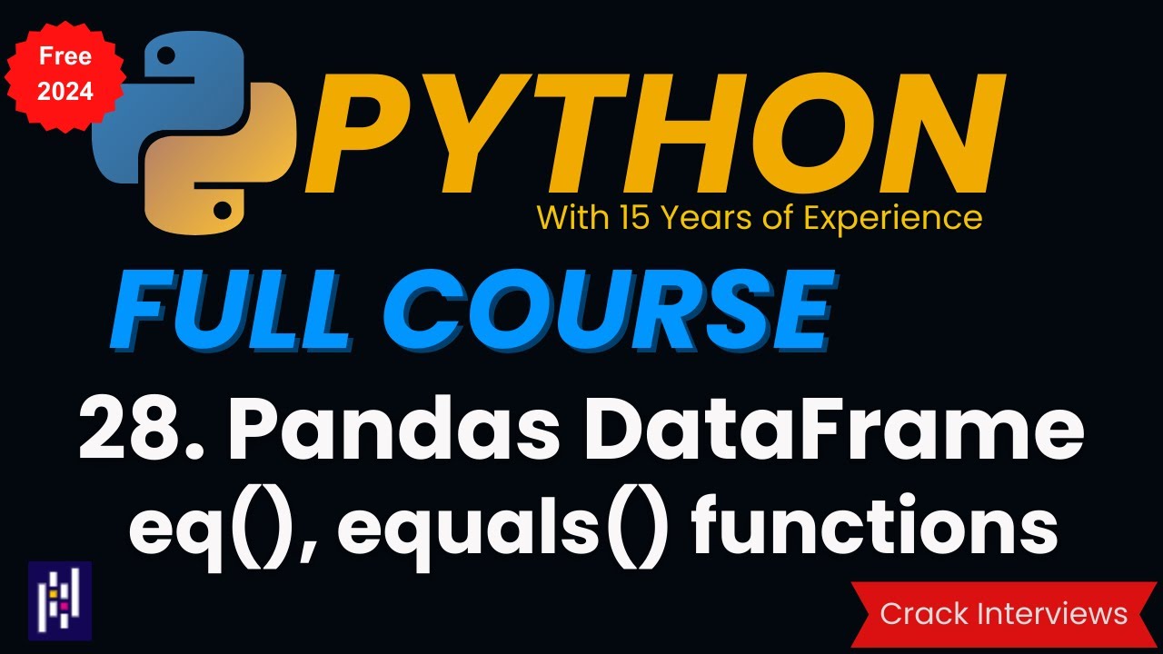 Comparison Functions Pandas Dataframe Eq Equals Function In Python