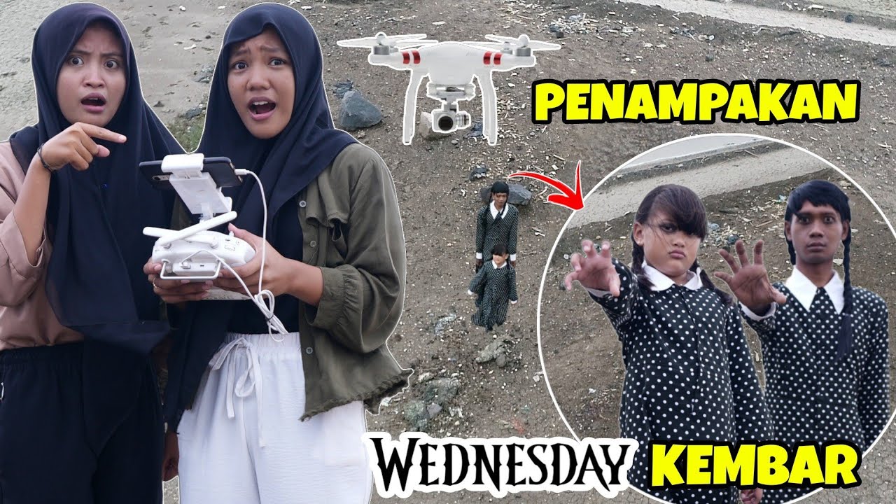 Wednesday Kembar Tertangkap Kamera Drone Chikaku Channel Youtube