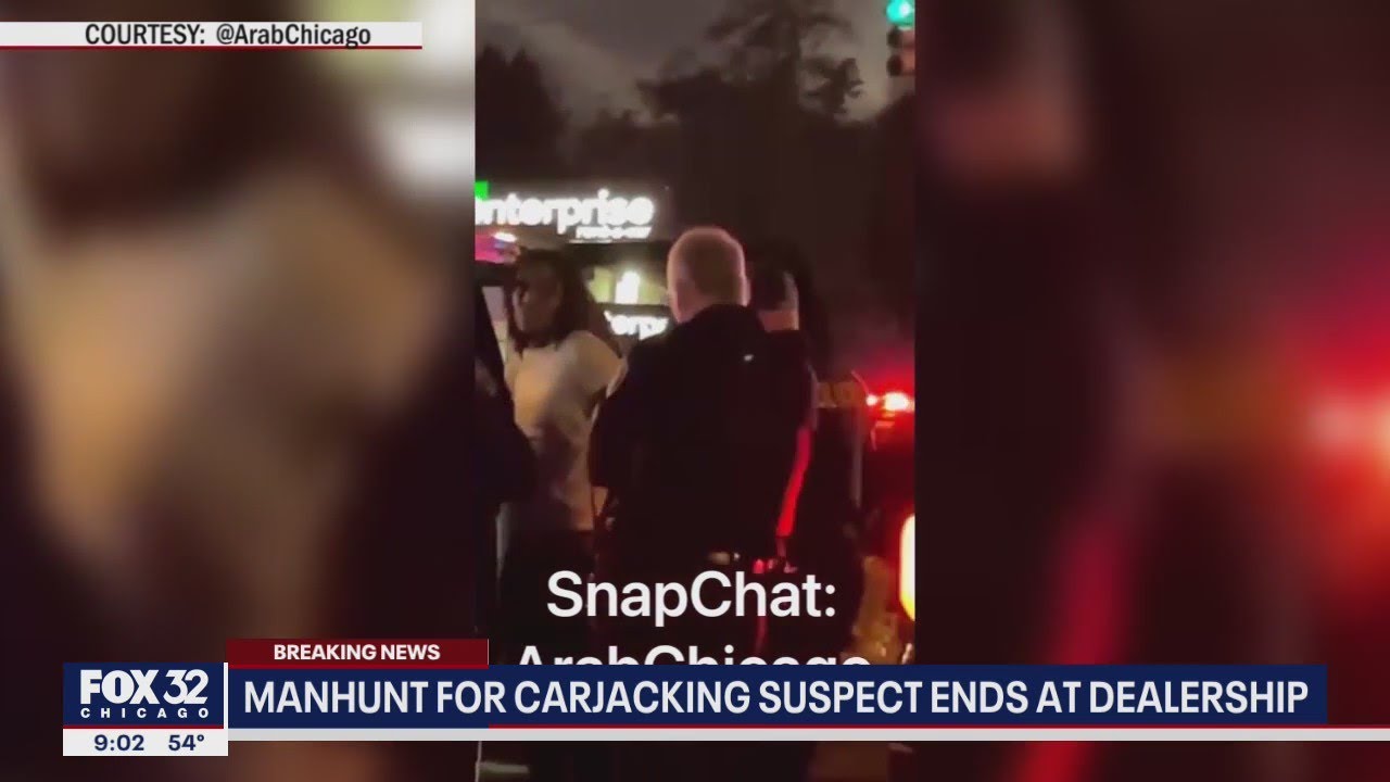 Manhunt For Carjacking Suspect Ends At Chicago Area Dealership Youtube