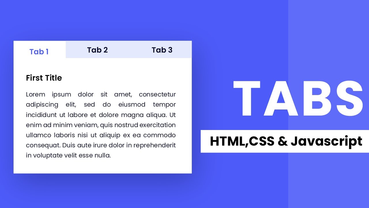 How To Create Tabs With Html Css Javascript Source Code Included