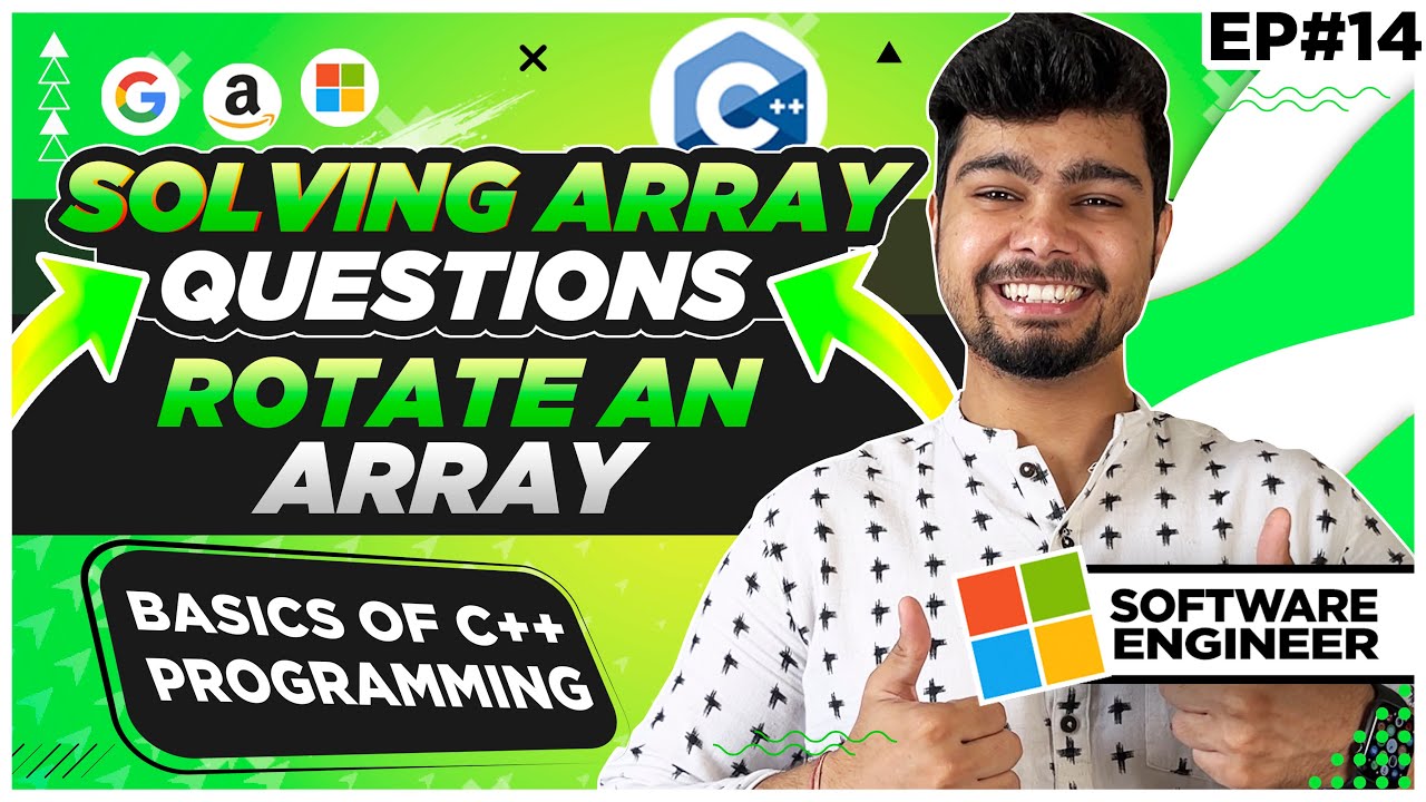 Solving Arrays Questions Rotate An Array Geeksforgeeks Nishant