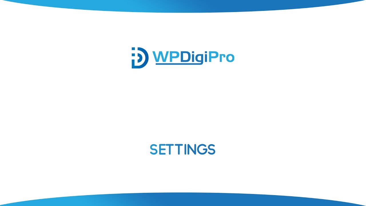 Wpdigipro Settings Youtube