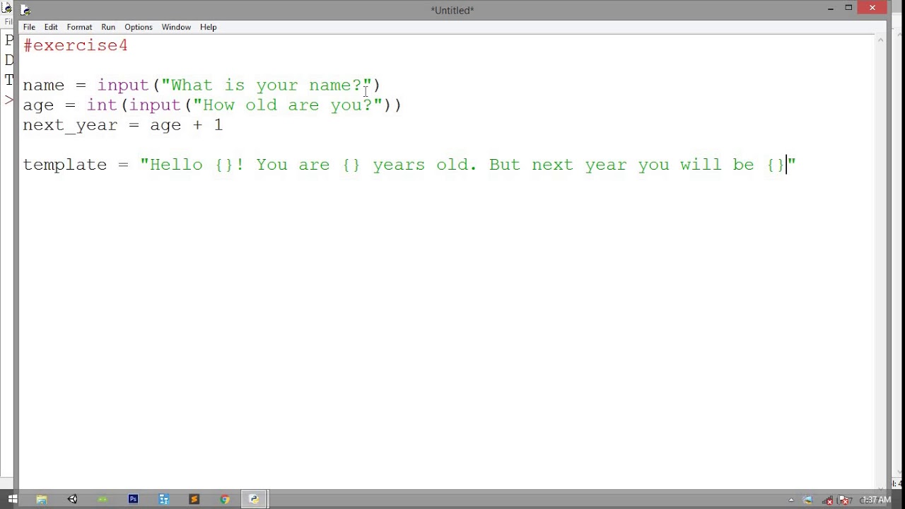 Basic Python Template Part 5 Tagalog Version Youtube