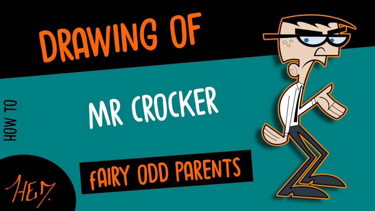 How To Draw Mr Crocker Drawing Of Mr Crocker From Fairy Odd Parents