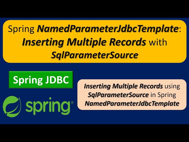 Jdbc Named Parameters Example With Spring Namedparameterjdbctemplate