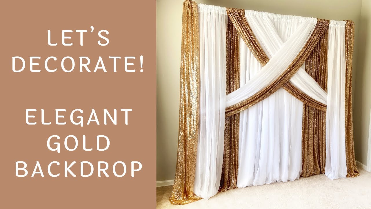 Gold Sequin Backdrop Quick Diy Setup Youtube