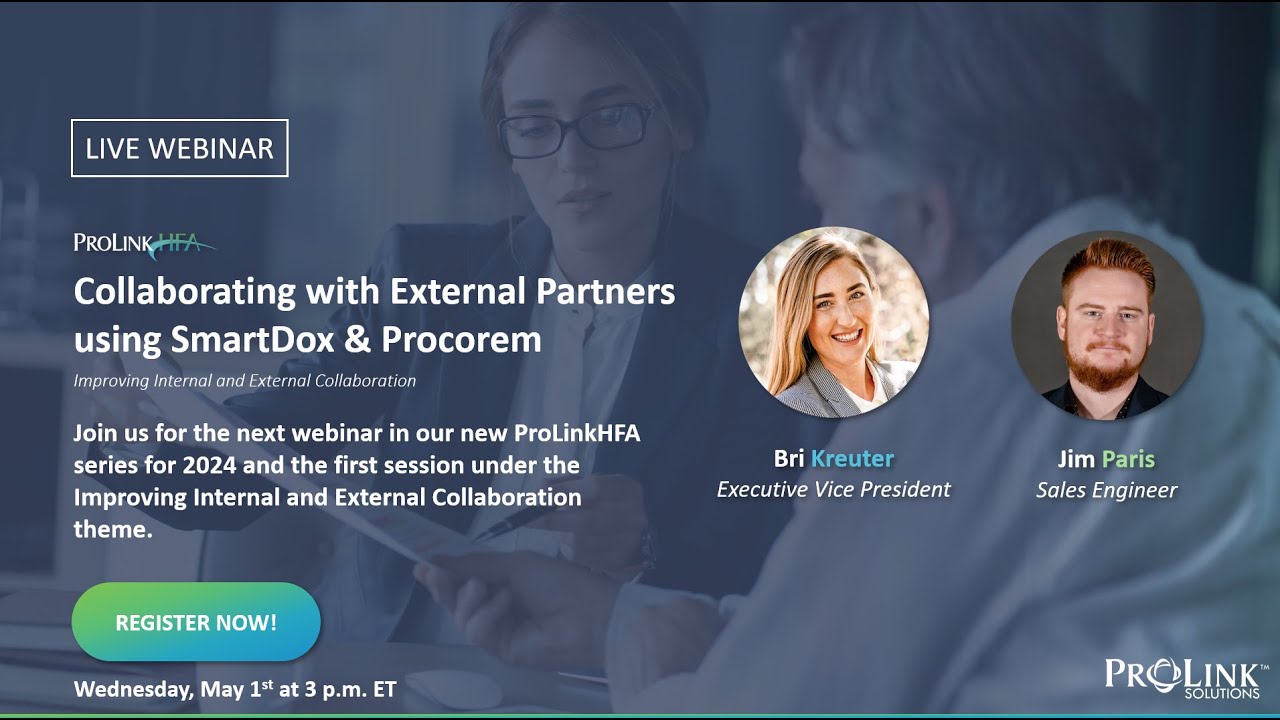 Prolinkhfa Webinar 2024 Collaborating With External Partners Using