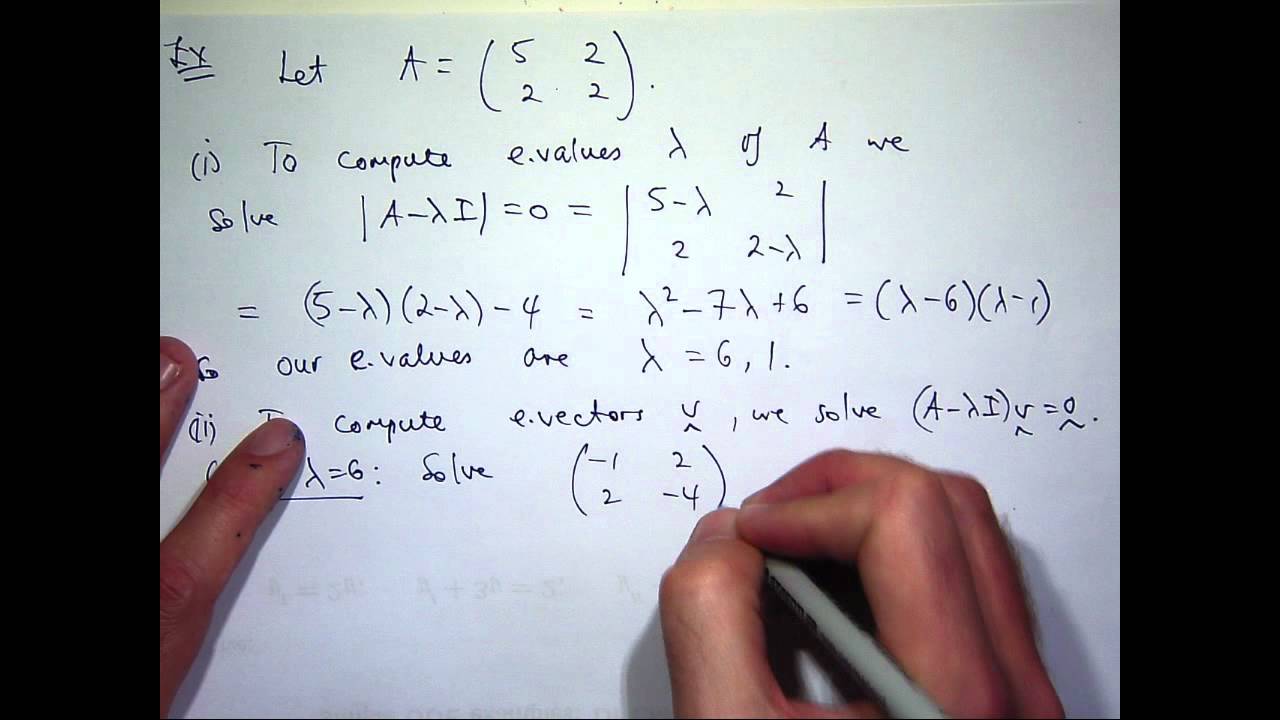Eigenvalues Eigenvectors Example Youtube