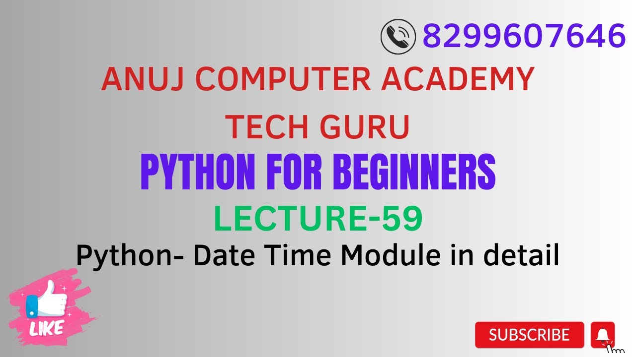 Python Date Time Module In Details Youtube