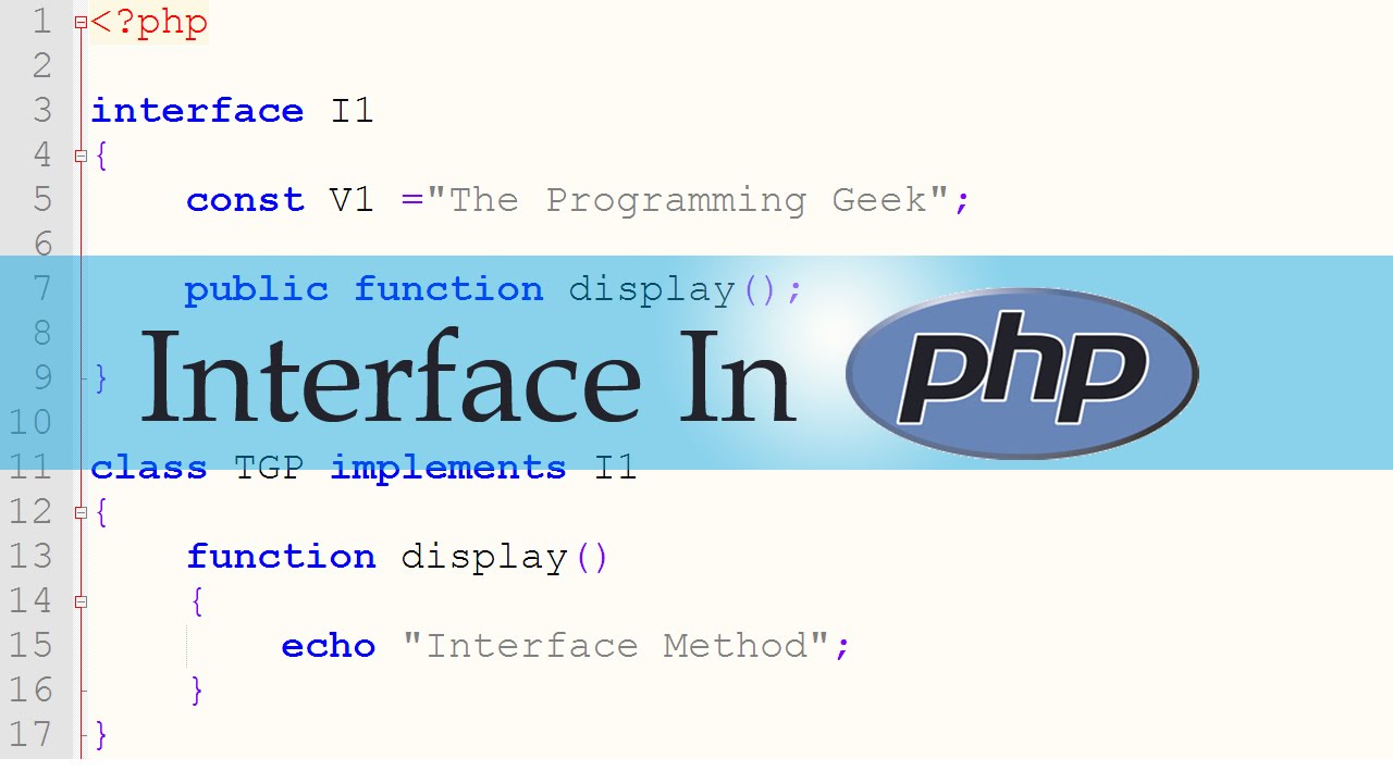 Php Interface In Php Oop Youtube