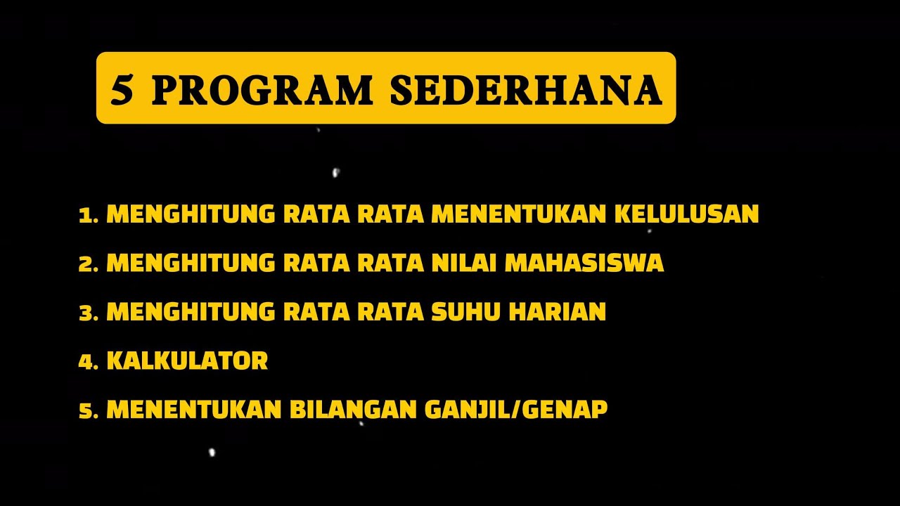 5 Program Sederhana Python Youtube