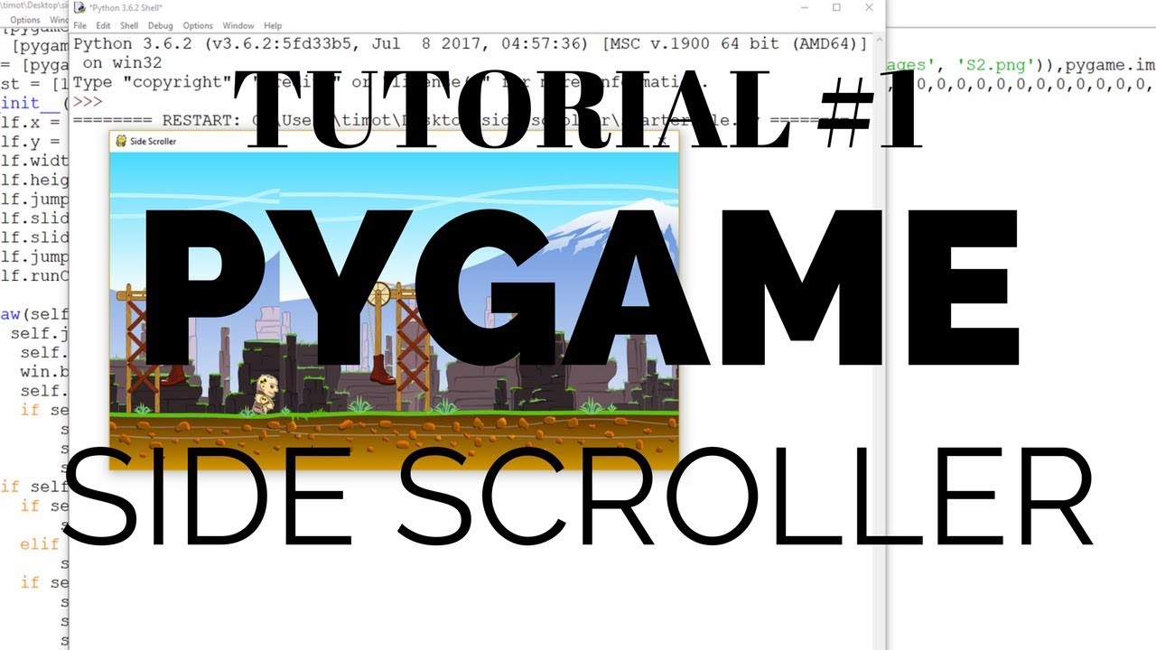 Pygame Side Scroller Tutorial 1 Scrolling Background Character