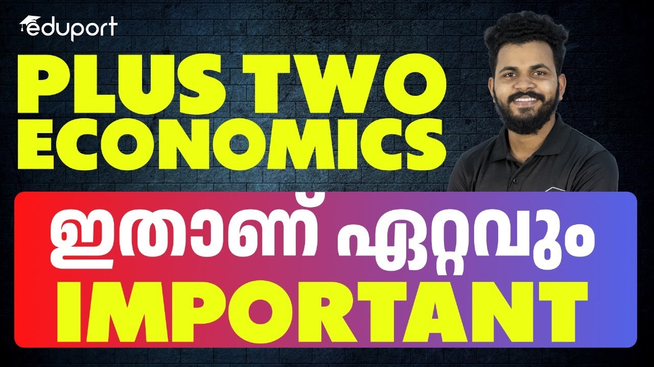 Plus Two Economics Chapter 1 Important Questions Eduport Youtube