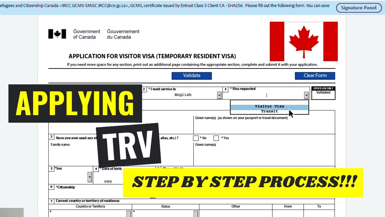 How To Apply Temporary Resident Visa Visitor Visa From Inside Canada