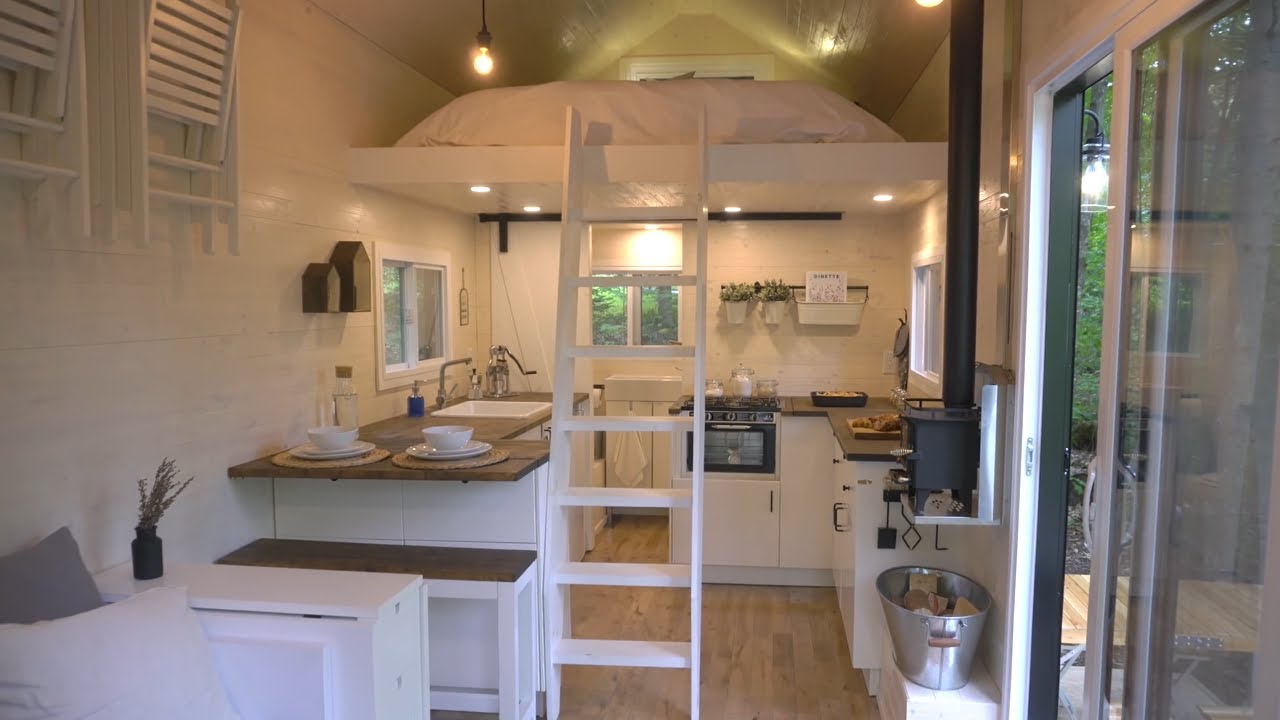 Fully Off Grid Tiny House With Custom Furniture Youtube