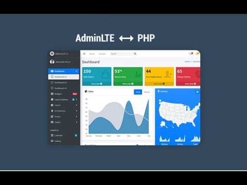 Implement Adminlte Template In Php Mysql Part 01 Youtube