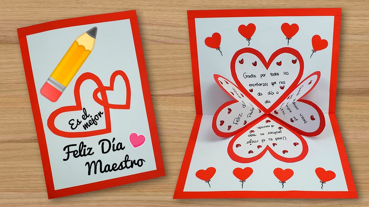 ёяшкtarjeta Plegable Para El D нa Del Maestro Profesor ёяшк Diy Teacher S Day