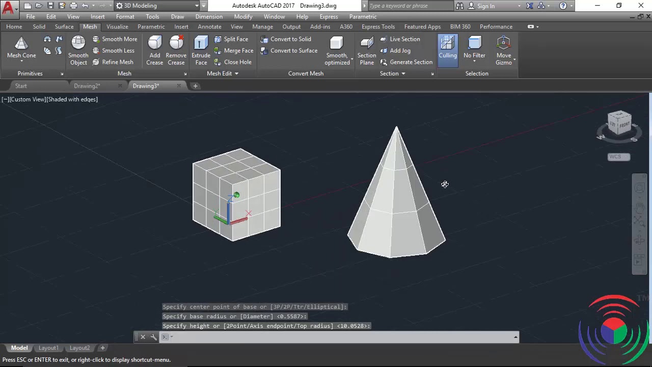 How To Use Mesh Box Cone Cylinder Pyramid Sphere Wedge Torus