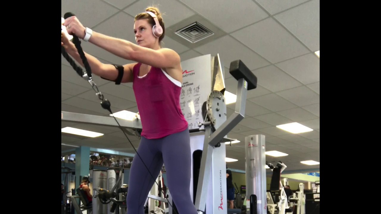 Forward Facing Cable Rope Front Delt Raise Youtube
