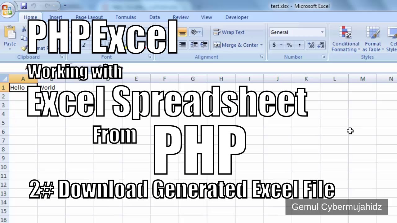 Phpexcel Working With Excel Spreadsheet In Php 2 Download Php