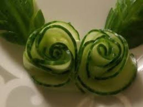 How To Make A Cucumber Rose Youtube