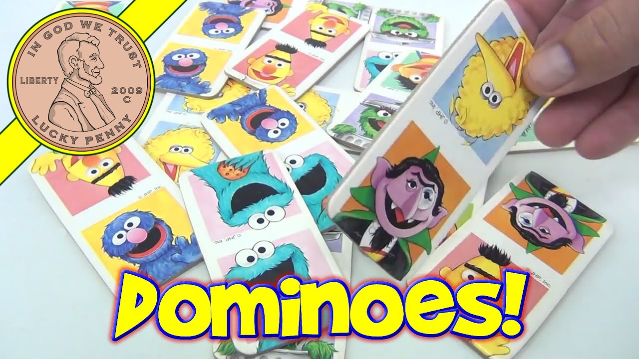 Sesame Street Large Dominoes Card Game Set Youtube