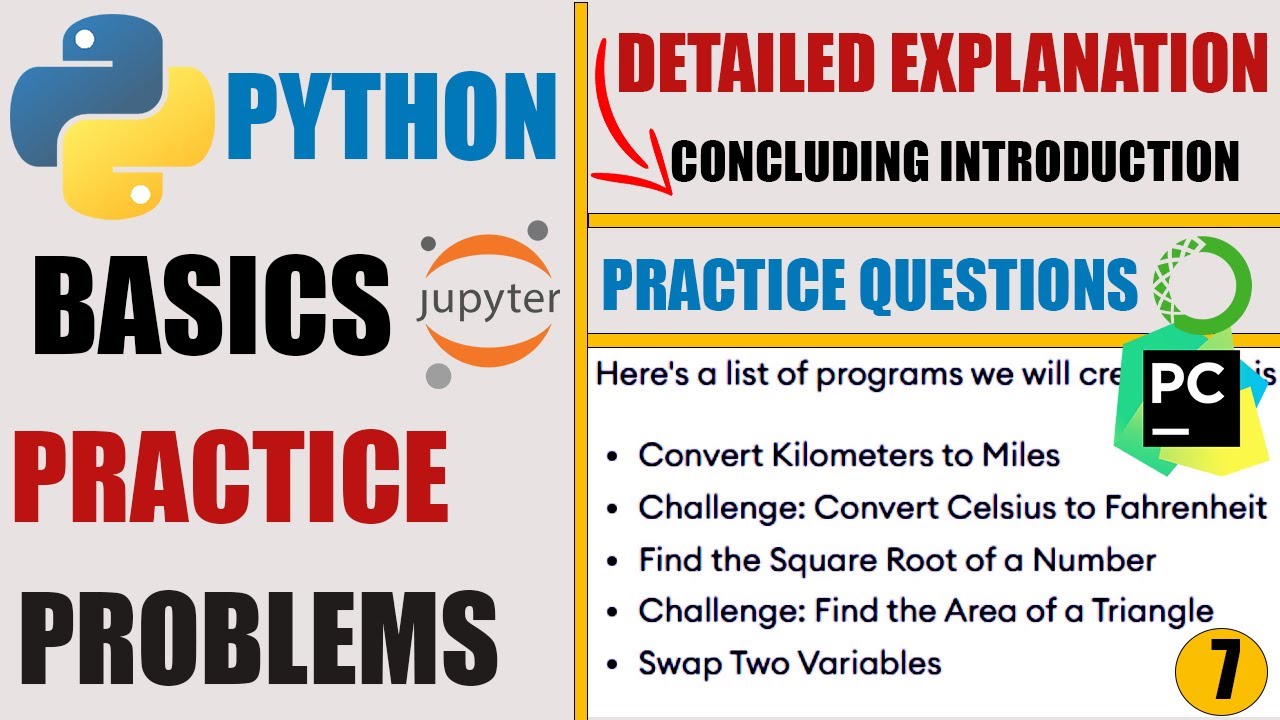 Practice Problems In Python Youtube
