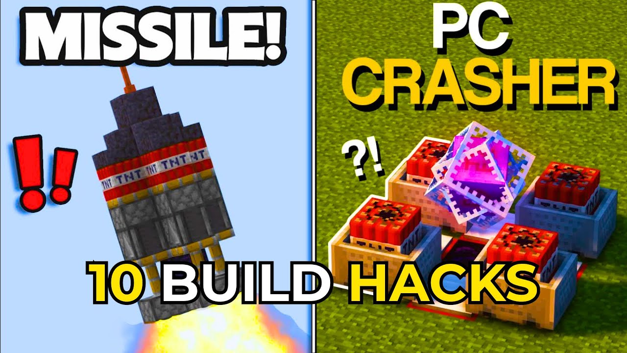 Minecraft 10 Best Bomb Build Hacks Youtube