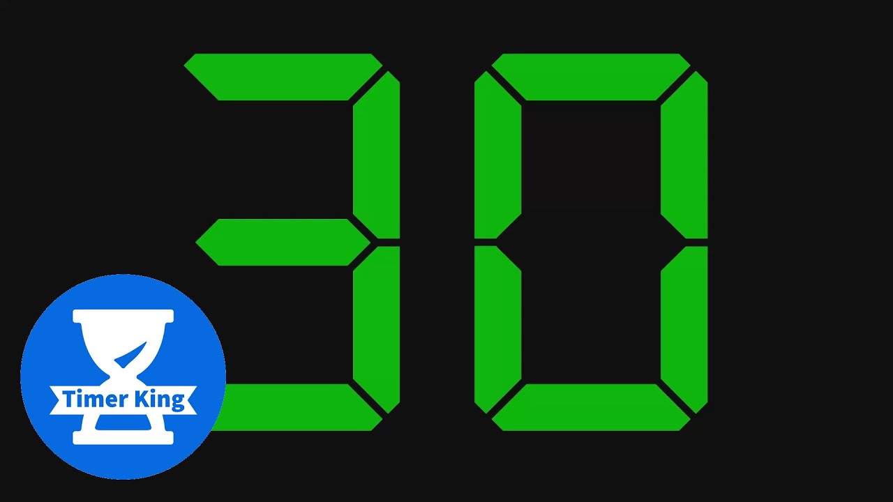 Large Green Led 30 Second Countdown Timer With Alarm Youtube