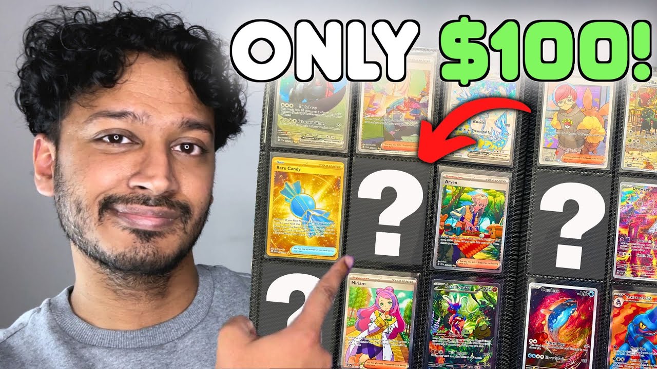 Complete Pokemon Card Master Set With Only 100 Budget Challenge