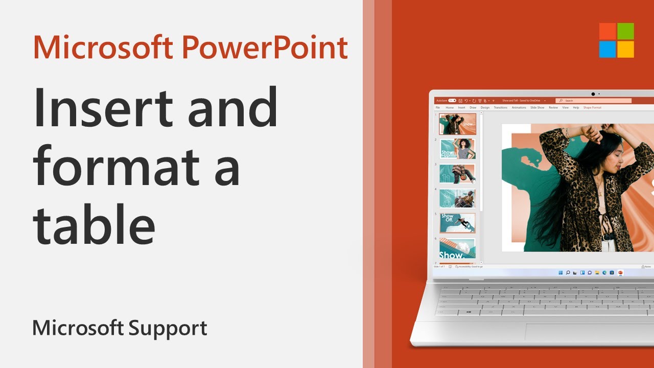 Insert And Format A Table In Powerpoint Microsoft Youtube